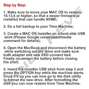 Arestech M.2 NVME SSD Convert Adapter for Upgraded MacBook Air Pro Retina Mid 2013-2017, NVME/AHCI SSD Upgraded Kit for A1465 A1466 A1398 A1502 - Standard Size