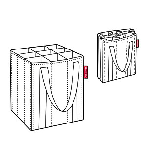 reisenthel bottlebag black - 9 compartments, easy recycling of bottles, carrying straps