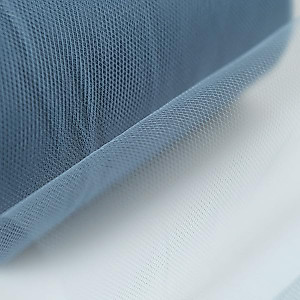 Efavormart 6" x 300 feet Wedding Tulle Roll for Party Decorations Banquet Event Sewing DIY Crafts Fabrics Sewing - Dusty Blue