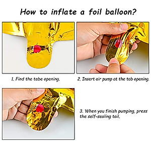 40 Inch 2023 Gold Foil Number Balloons for 2023 New Year Eve Festival Party Supplies Graduation Decorations (Four Numbers)