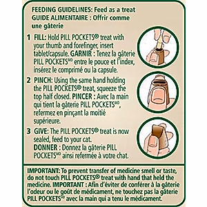 Greenies Pill Pockets Salmon Treats For Cat, 1.6 oz, Pack of 3