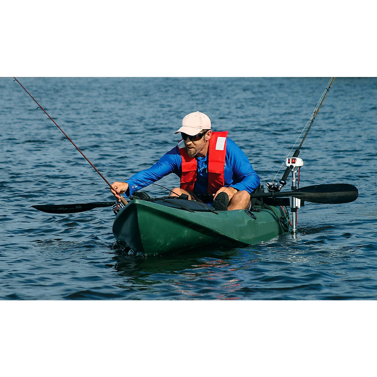 Watersnake T18 ASP - 18 Pound Thrust 12v Electric Saltwater Trolling Motor with Kayak Bracket