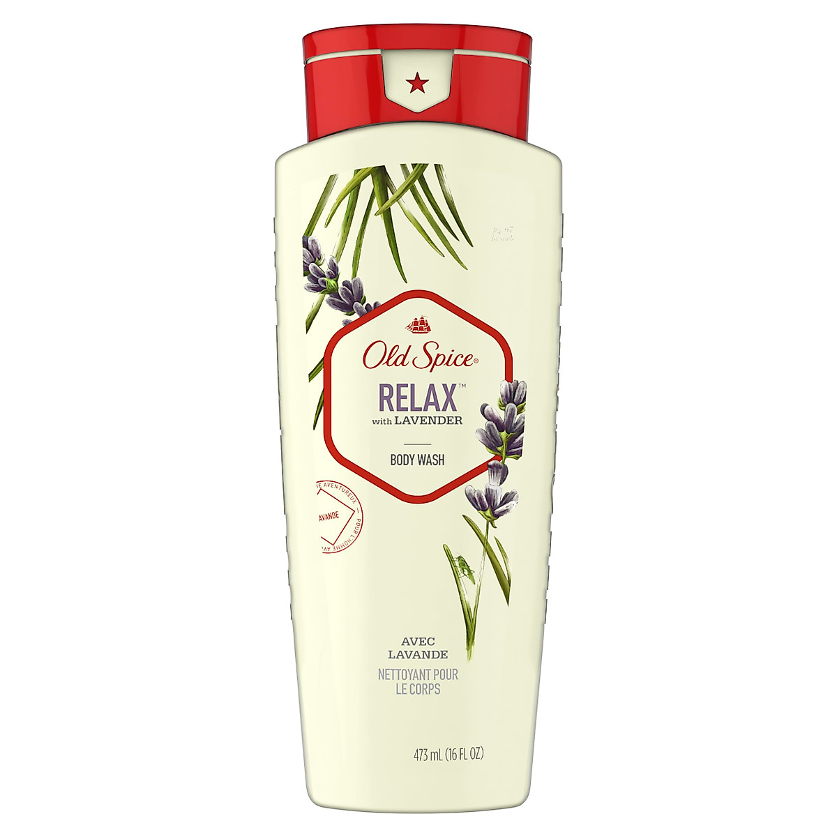 Old Spice Mens Body Wash Relax With Lavender 16 Oz