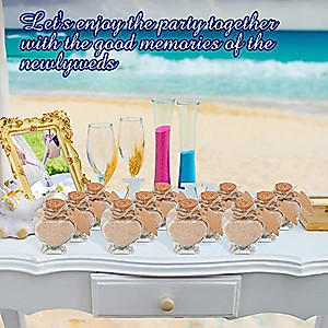 141 Pcs Heart Shaped Small Glass Jars with Cork Lids, Label Tags and String Honeymoon Glass Favor Jars Small Heart Glass Wish Bottles Keepsake Couple Wedding Gifts Valentines Day Party Decoration DIY