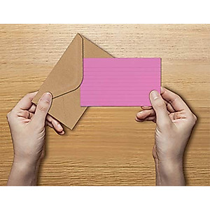 Kraft Mini Envelopes, 100-Pack, Strong 35 lb. Paper, Pointed Flap, Use with Gift Cards, Cash, RSVP Cards, Business Cards, Fits up to 3 x 5 Cards (Actual Size 3.25" x 5.25")
