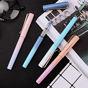 WRITECH Liquid Ink Rollerball Pens Pack of 8, Quick Dry No Bleed Roller Pens 0.5mm Black Pens for Writing, Taking Notes, Journaling & Sketching (Gradient)