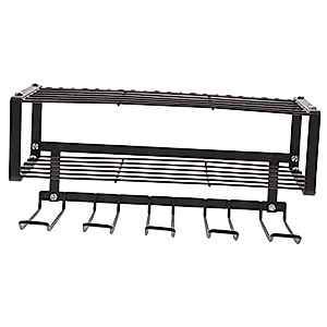 HOMOCONO Electric Drill Storage Rack Garage Organizer Rack Pegboard Wall Organizer Tool Organizers and Storage Cordless Drills Power Drill Cordless Tool Rack Tool Storage Carbon Steel Black