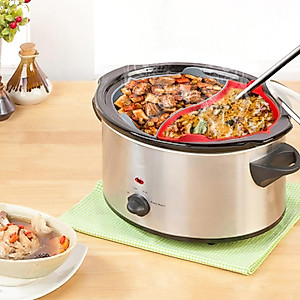 Silicone Slow Cooker Liners, Crockpot Liner,Reusable BPA Free Crock pot liners,Silicone Divider Insert Food Grade Silicone Divider Insert Slow Cooker Liners, Dishwasher Safe