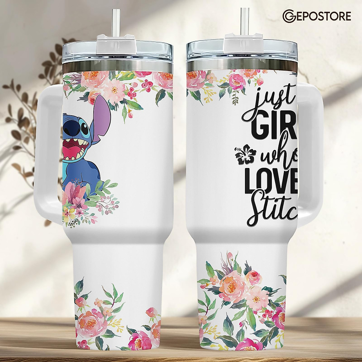 GEPOSTORE Blue Alien 40 Oz Tumbler With Lid Stainless Steel, Cute Cartoon Movie Character Tumbler, Birthday Gifts for Movie Lovers