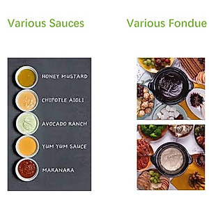 0.65-qt mini Round Slow Cooker, Fondue Melting Pot Warmer with Diswasher-safe Stoneware Crock, Glass Lid, Stainless Steel and Black