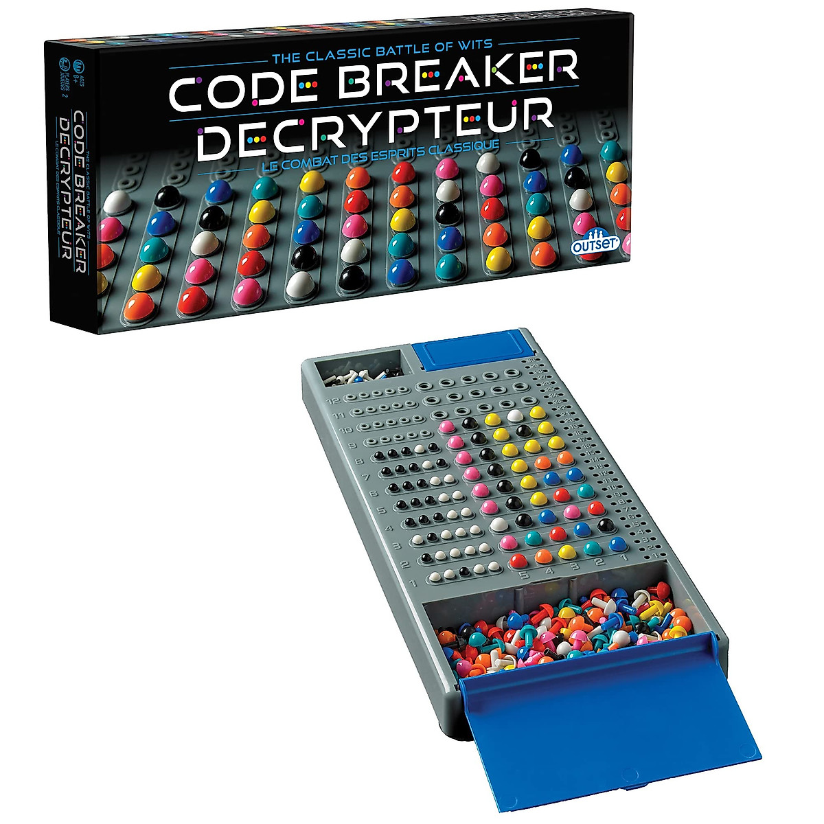 Outset Media Code Breaker - The Classic Battle of Wits, Logic & Deduction Head-to-Head, Strategy Code Creating & Cracking Peg Game, Outset Media, Ages 8+, 2 Players