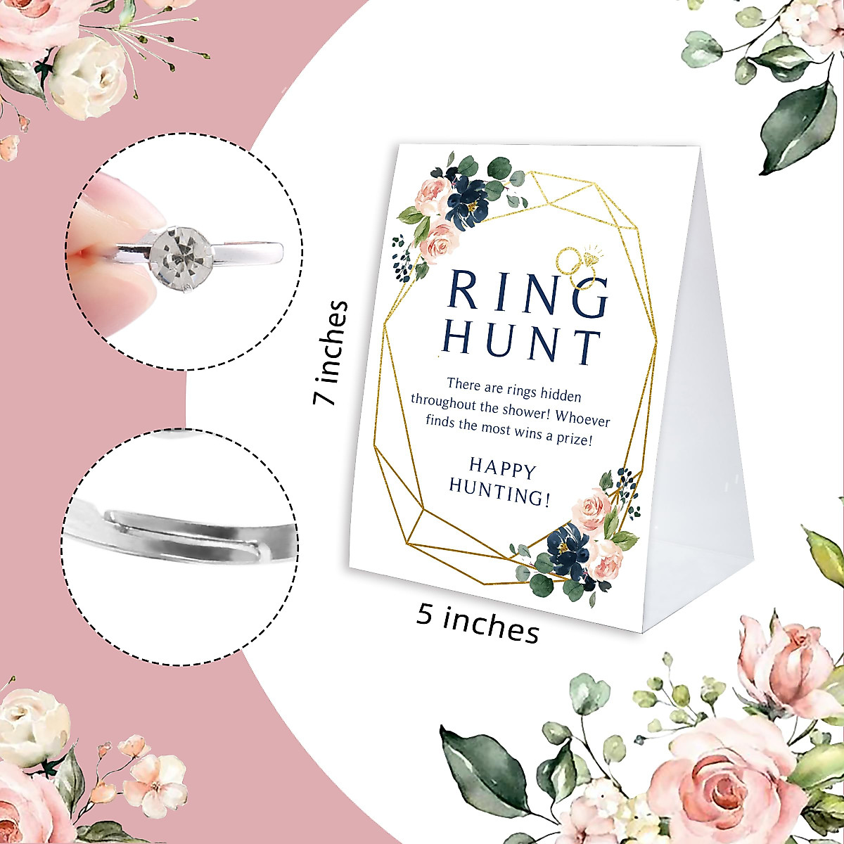 Bridal Shower Ring Game, Ring Hunt Bridal Shower Game 30 fake rings, bridal shower decorations, wedding games, bachelorette party games for guests - RH08