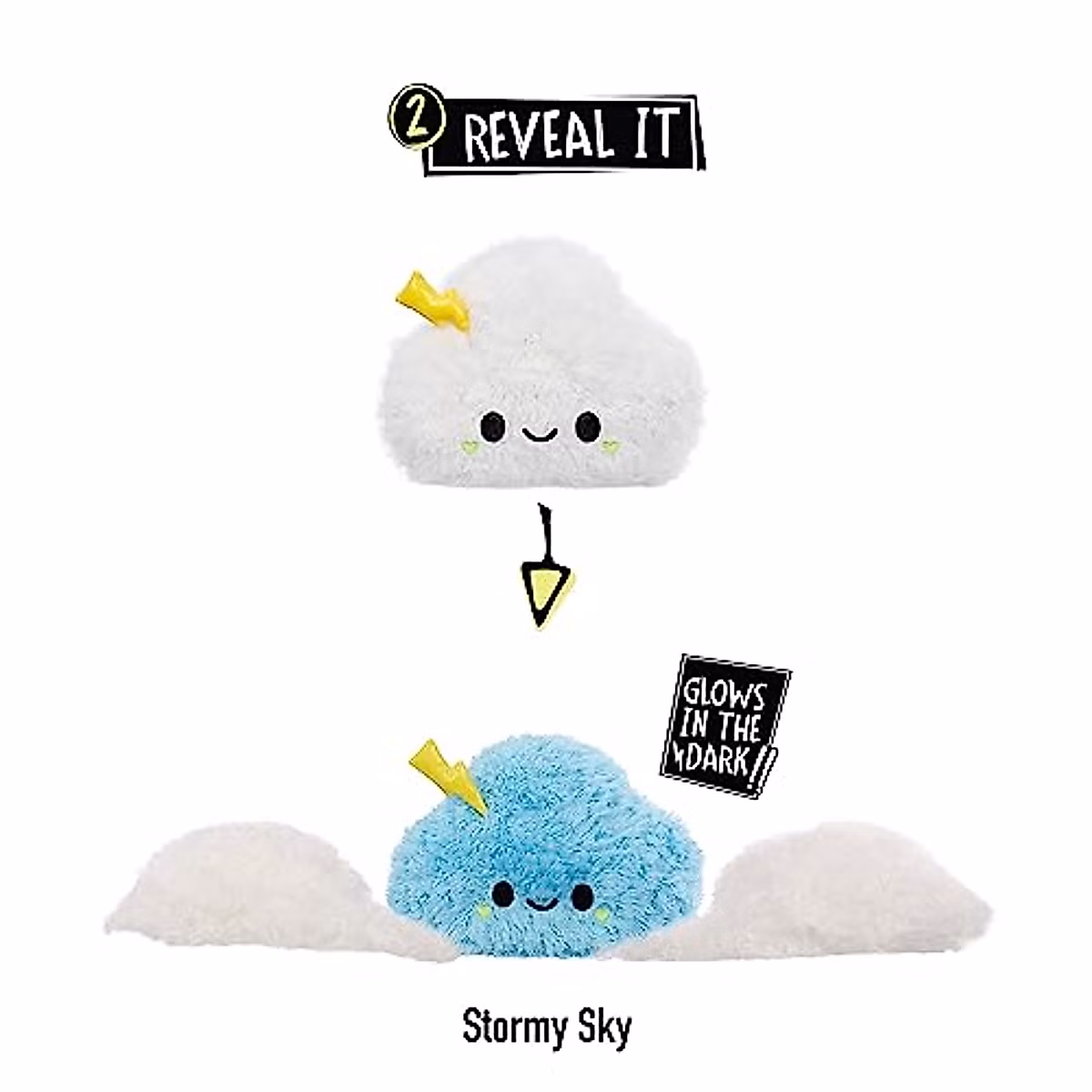 Fluffie Stuffiez Cloud Small Collectible Feature Plush - Surprise Reveal Unboxing with Huggable ASMR Fidget DIY Fur Pulling, Ultra Soft Fluff