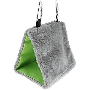 Winter Warm Bird Nest House Hammock Hanging Bed Toy Hut Hideaway for Hamster Parakeet Cockatiel Budgie Finch Canary Conure Lovebird Cage Perch Stand