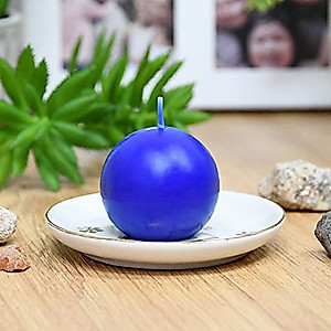 Zest Candle 12-Piece Ball Candles, 2-Inch, Blue