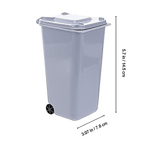 Gatuida Mini Trash Can, 4Pcs Mini Curbside Garbage Trash Bin Pen Holder and Unique Tiny Size Recycle Can Set Pencil Cup Desktop Organizer