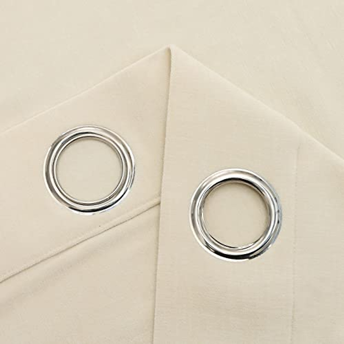 AMPHIWELL Ivory Velvet Curtains 102 Inches Long Room Darkening Curtains for Living Room Thermal Insulated Curtains Grommet Window Curtains for Bedroom Curtains 2 Panel Sets 52" W x 102" L