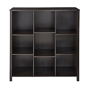 ClosetMaid 16058 Premium Adjustable 9-Cube Organizer, Black Walnut