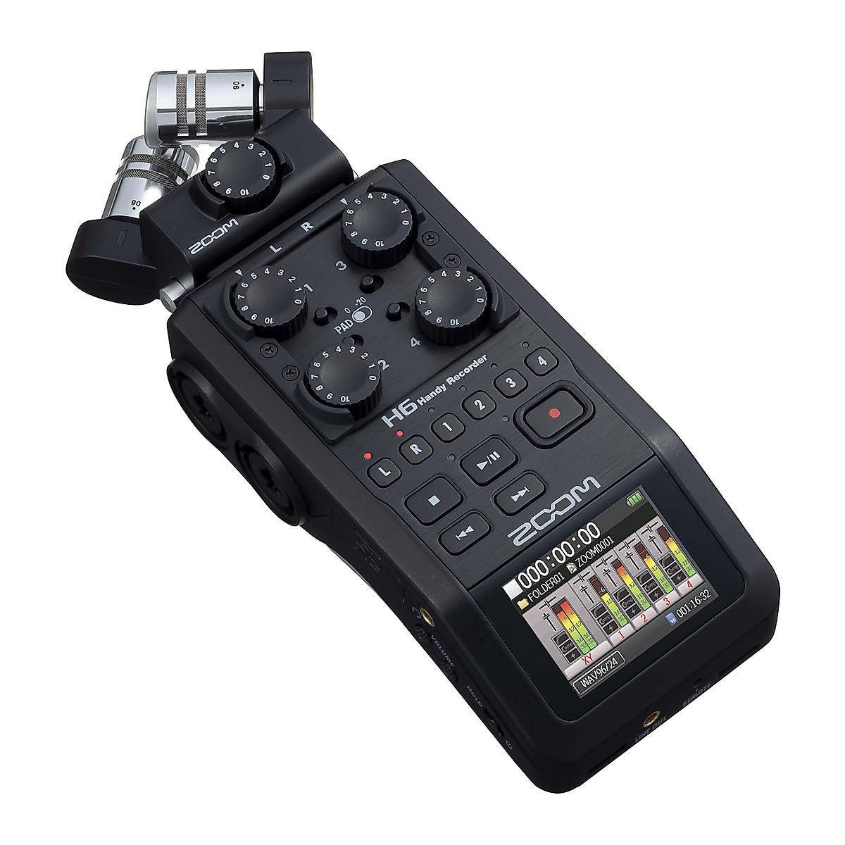 H6 All Black Handheld Recorder (Renewed)