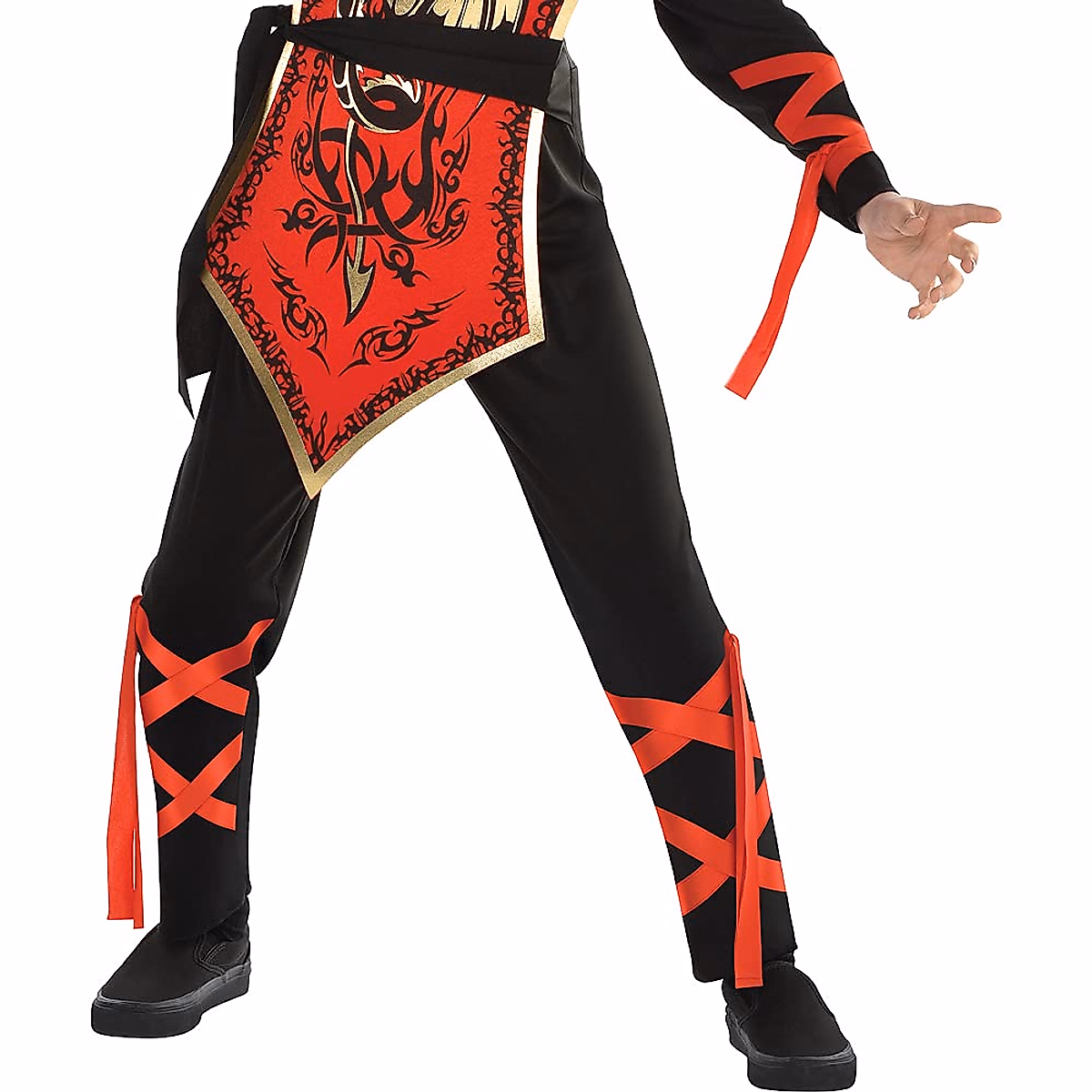 Premium Red & Black Ninja Assassin Smal Costume (4-6) - 1 Set - Perfect Fit & Comfort for Stealthy Warriors