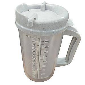 1 X Medegen Roommates Pitcher Insulated W/Straw Translucent W/Granite And Handle 32 Oz - Model h206-01