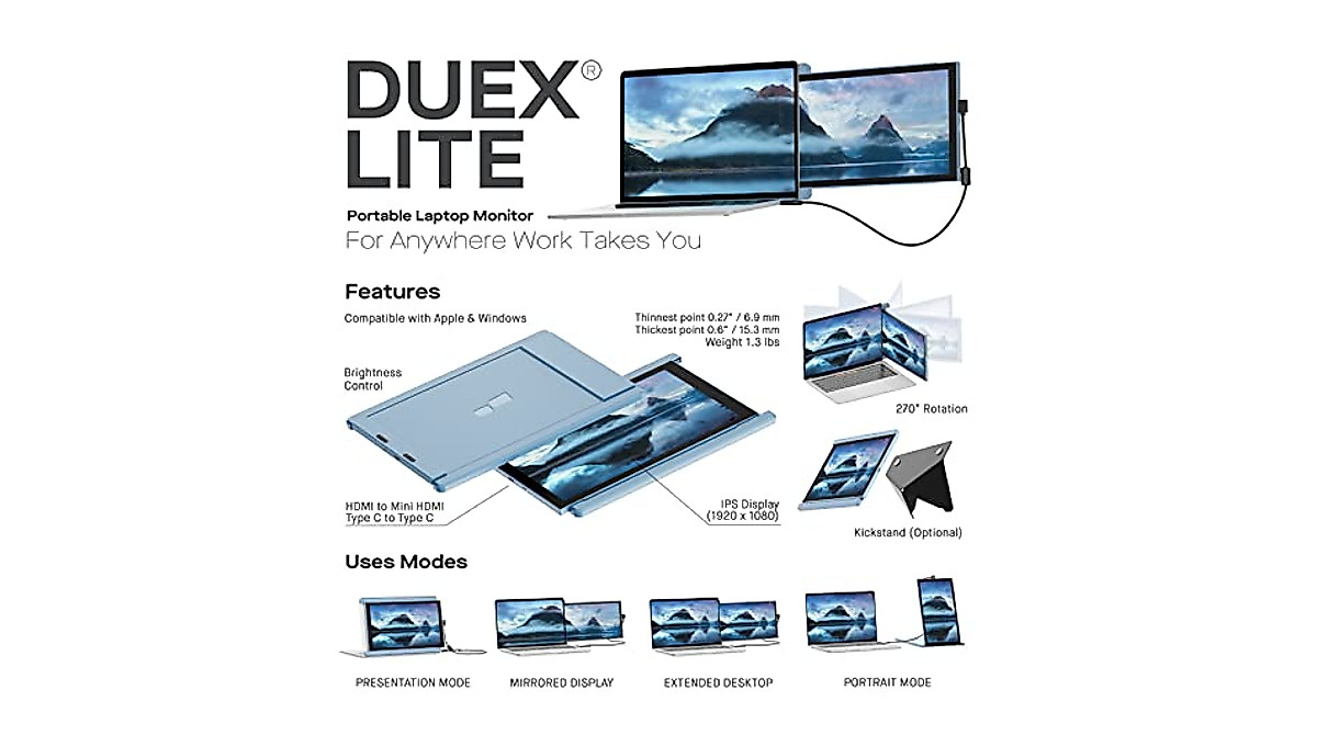 New Duex Lite Portable Monitor - Boost Your Productivity