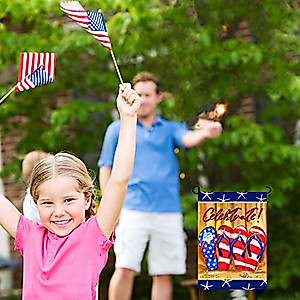 Seasonal Garden Flags Set of 10 12x18 Inch Double Sided Yard Flag Pack with Anti-Wind Clip and Stopper Outdoor Decorative Holiday Flags Small Spring Welcome Easter Banners for Outside