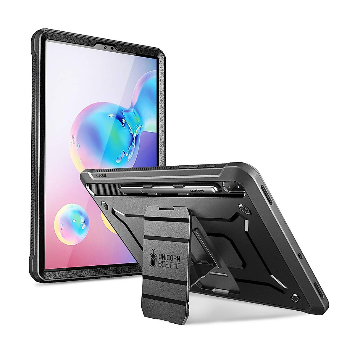 SUPCASE UB Pro Series Case for Galaxy Tab S6, with Built-in Screen Protector Full-Body Rugged Kickstand Protective Case for Galaxy Tab S6 10.5 Inch Model SM-T860/T865/T867 2019 Release (Black)