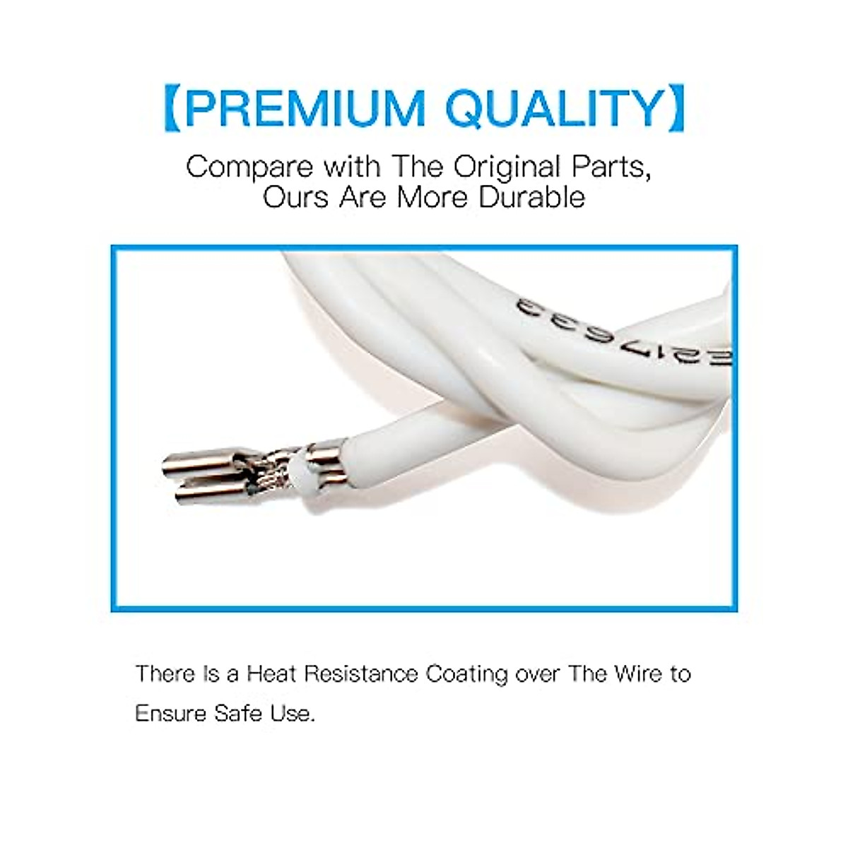 Dtong Grill Igniter Wire kit & Ceramic Electrode Vermont Casting Grill Replacement Parts, Jenn Air Grill Igniter, Ignition Electrode Gas Burner for Uniflame(5-Pack)