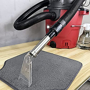 Happy Tree Shop Vac Extraction Accessory with 2-1/2" Reducer for Upholstery & Carpet Cleaning and Auto Detailing, Small 3-1/2" Clear Head Extractor Attachment for 10-20 Gallon Wet-Dry Vacuum Cleaners