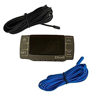 New Dixell Model: XR06CX (for Refrigerators) Digital Temperature Control Panel Thermostat with 2 Temperature Sensor Probes Included 120v / Technician Ready by Xiltek Gray