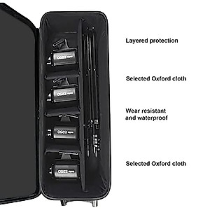 lesolar Photo Studio Equipment Trolley Case Camera Trolley Carrying Case 44x15x11.8 inches Photo Stand Case with Padded Compartment and Wheels for Light Stand Tripod Strobe Light