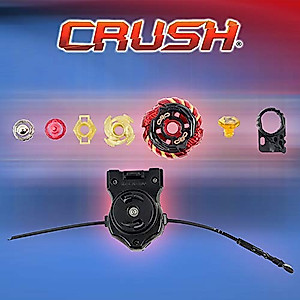 Crush Blades Metal Fusion Starter Set with 1 Battle Top Mercury Anubius 85XF, 1 Launcher, Metal Wheel, Track and Base, Duel Spinning Game for Kids Aged 8 and Above