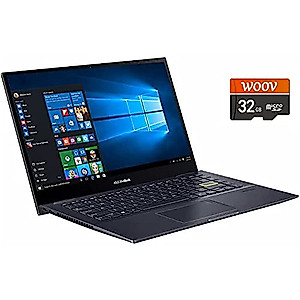 Asus 2021 Thin and Light VivoBook Flip 14,14” FHD Touchscreen, AMD 8-Core Ryzen 7 5700U, 16GB RAM, 1TB PCIe SSD, Backlit, Fingerprint, Win10 Home, Bundled with Woov 32GB Micro SD Card