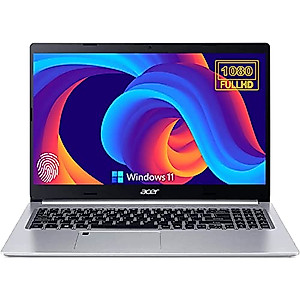 acer Aspire 5 Laptop, 17.3" FHD Display, Intel Core i7-1165G7 Processor, 32GB RAM 1TB PCIe SSD, Fingerprint Reader, Backlit Keyboard, Webcam, WiFi, Bluetooth, Windows 11 Home, Silver