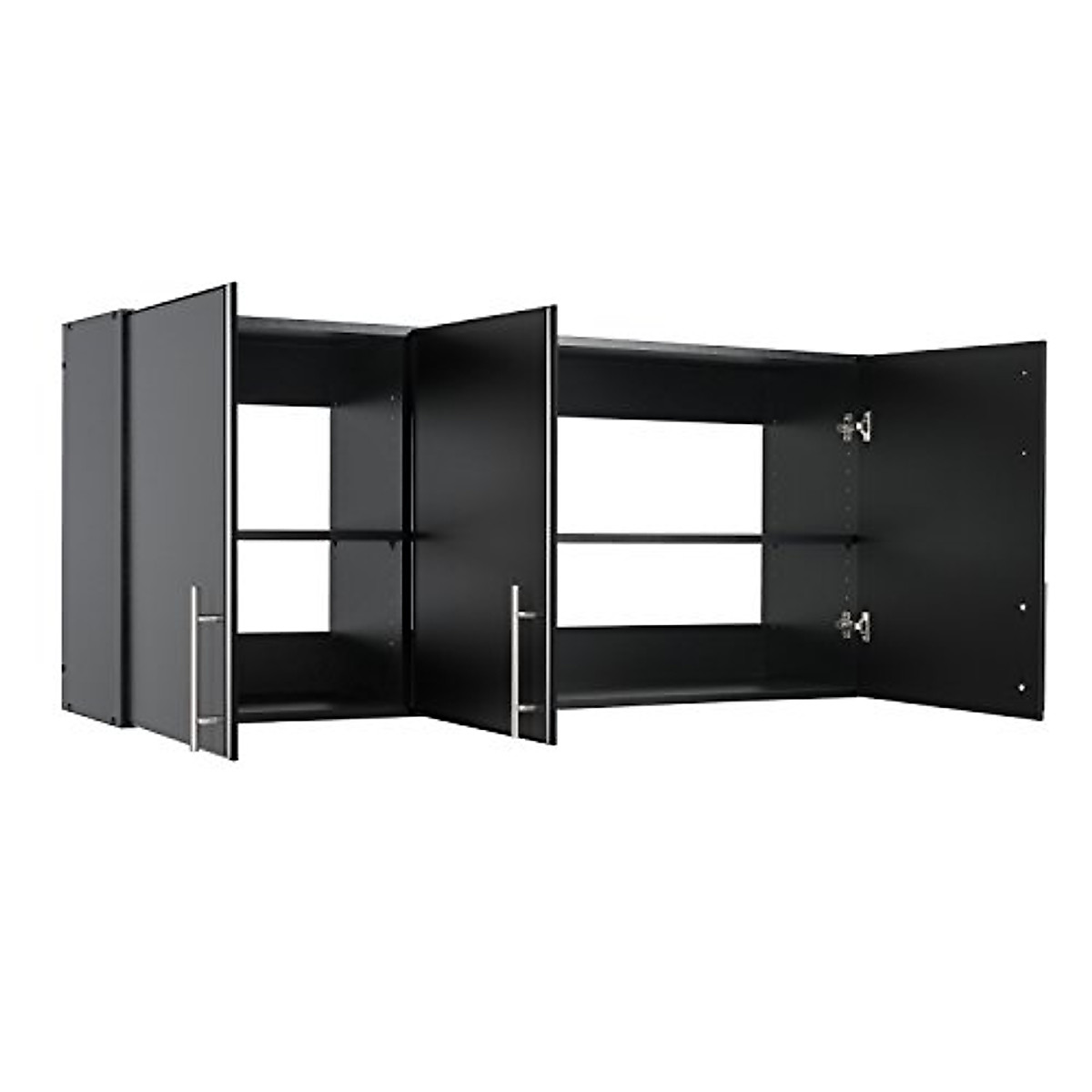 Prepac Elite 3 Door Wall Mounted Storage Cabinet, 54" W x 24" H x 12" D, Black