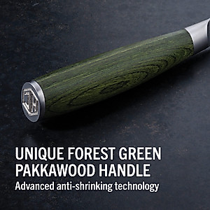 HexClad Essential Knife Set, 6-Piece, Japanese Damascus Stainless Steel Blades, Full Tang Construction, Pakkawood Handles