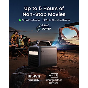 NEBULA Mars 3 Outdoor Portable Projector with Projector Lightweight and Adjustable 3-ft Floor Stand