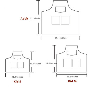 Gautsa Denim Matching Apron for Kids and Adults, Children Age 4-7 9-12, Cooking Gardening Painting BBQ… (lightblue, adult)