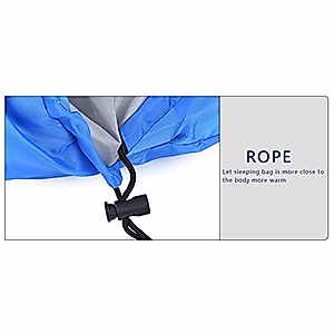 yelesley Outdoor Sleeping Bag Thermal Envelope Hooded Waterproof Sleeping Bag Lazy Bag Travel Warm Sleeping Bags Camping Hiking (Black)