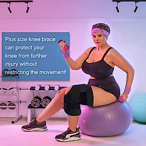 Hinged Knee Brace,Adjustable Knee Braces for Knee Pain with Removable Dual Side Stabilizers,Plus Size Knee Support for Pain Relief,Arthritis,Meniscus Tear,Relieves ACL, MCL, PCL,Left/Right,Men/Women