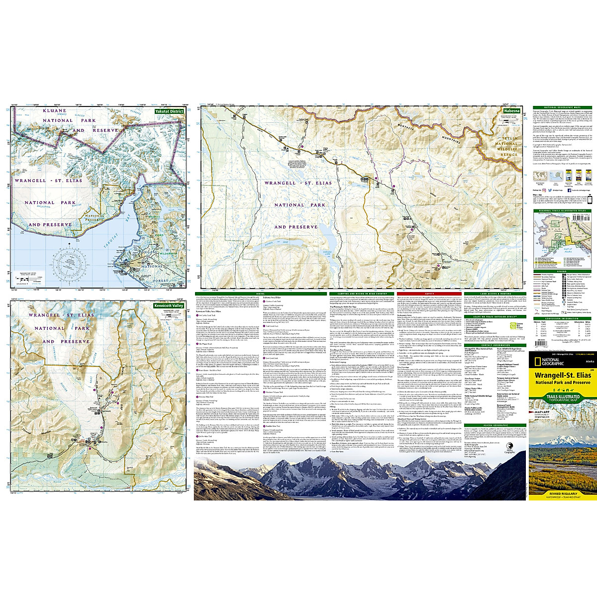 Wrangell-St. Elias National Park and Preserve Map (National Geographic Trails Illustrated Map, 249)