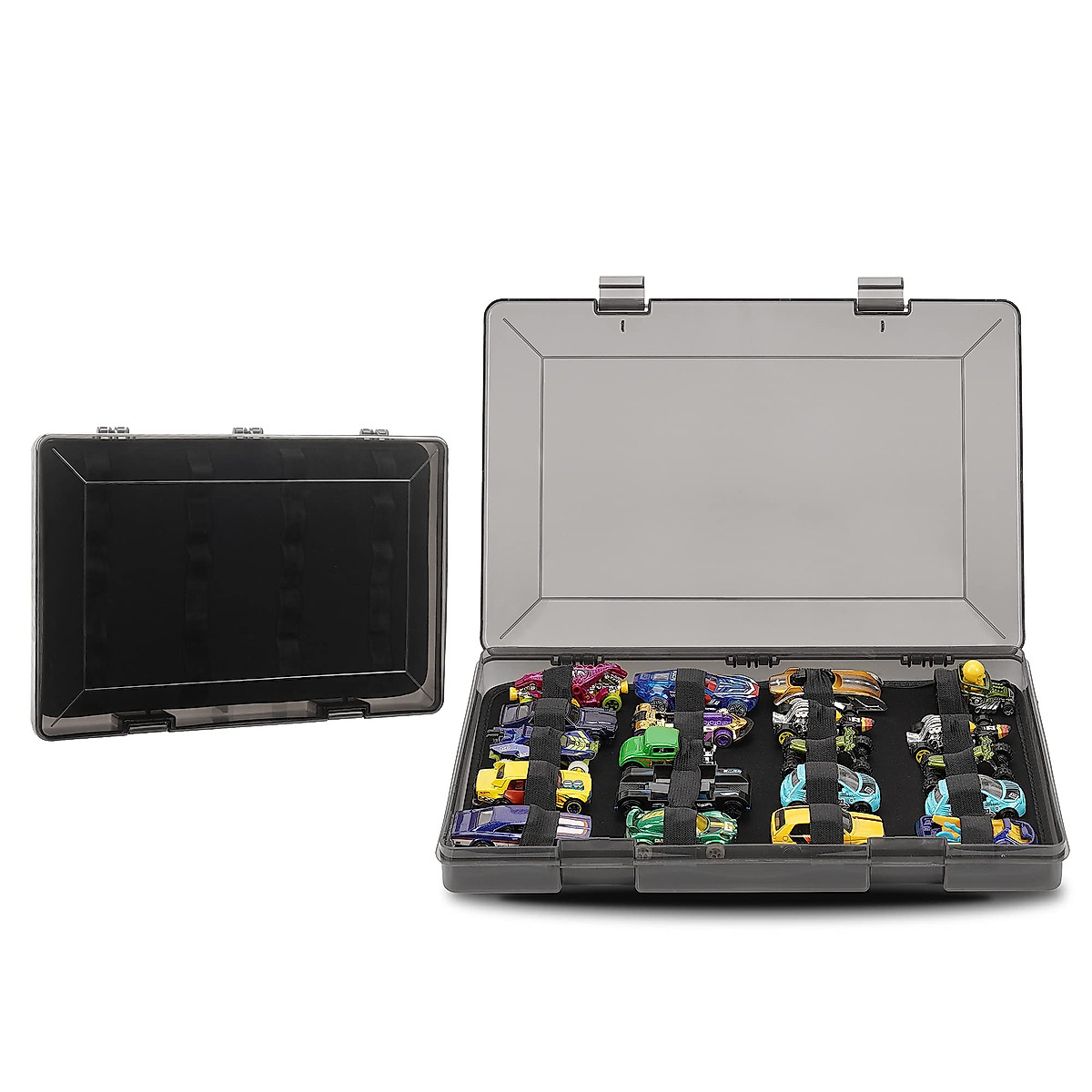 Risou Toys Organizer Storage case Compatible with Hot Wheels Car,Container for Matchbox Cars,Mini Toys,Small Dolls，Carrying Box for Hotwheels Car，Plastic Material(Box Only)