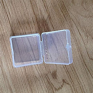 HEALLILY Clear Organizer Box Mini Transparent Storage Box Square Container Jewelry Box Organizer Storage Case for Classroom Office Home School 6pcs (Square) Bead Organizer Box