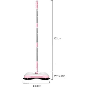 Wet Dry Vacuum Cleaner Broom Robot Vacuum Cleaner Floor Home Kitchen Sweeper Mopping Sweeping Machine Magic Handle Household Electric Floor Mops Floor Cleaning (C : Blue1)