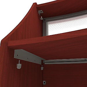 Linea Italia Office Reception Desk, 1 Panel, Cherry