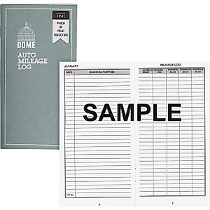 Dome Auto Mileage Log, Undated, 32 Forms [Set of 3]