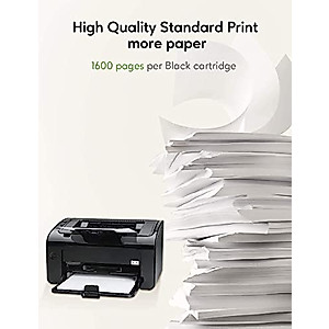 Compatible Toner Cartridges Replacement for HP 85A CE285A Compatible with Laserjet Pro P1102W P1109W M1212NF M1217NFW Printer (2 Black) 1