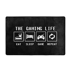 The Gaming Life Area Rugs, Bedroom Living Room Kitchen Mat, Non-Slip Floor Mat Doormats Nursery Rugs, Children Play Throw Rugs Carpet Yoga Mat
