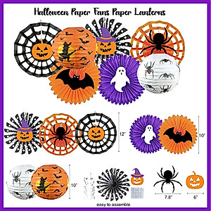Halloween Birthday Decorations Party Supplies, Halloween Themed Happy Birthday Banner, Halloween Foil Fringe Curtains, Halloween Paper Fans Paper Lanterns, Halloween Birthday Party Photo Backdrop